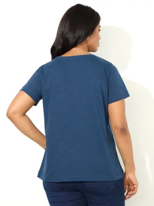 LIVE UNLIMITED Jersey Embroidered T-shirt