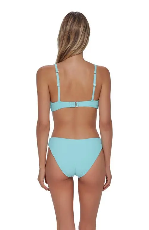 SWIM SYSTEMS Pom Pom Annalee Underwire Bikini Top - Aqua Haze Rib