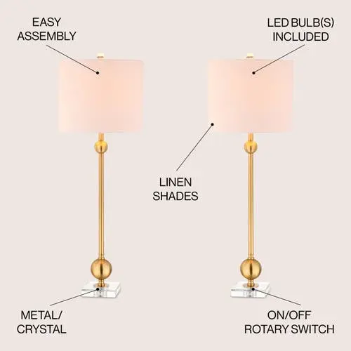 JONATHAN Y Hollis 34" Metal Led Table Lamp