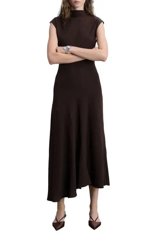 cowl neck asymmetrical dress Draped Asymmetric Cowl-Neck Dress XL / Green / Polyester main image 1