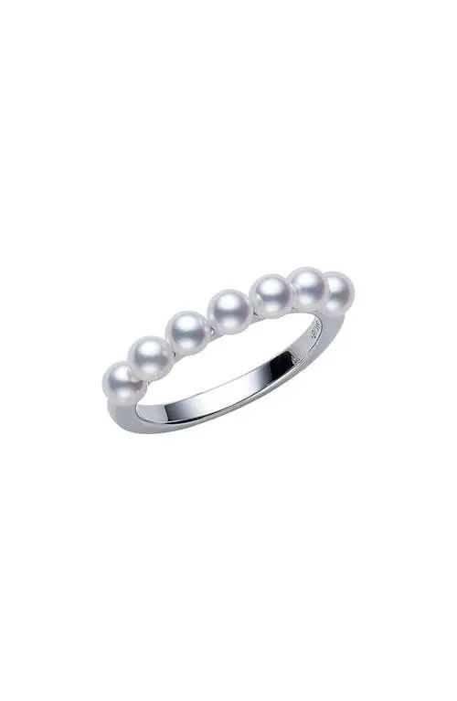 Mikimoto Akoya Pearl Clustered Ring - 18kw