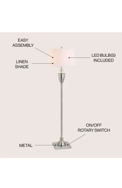 JONATHAN Y Othello 62" Metal Led Floor Lamp