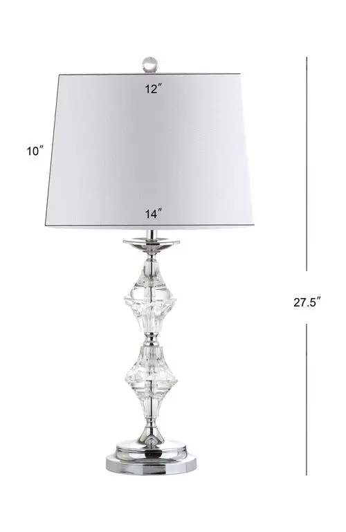 JONATHAN Y Madison 27.5" Crystal Led Table Lamp