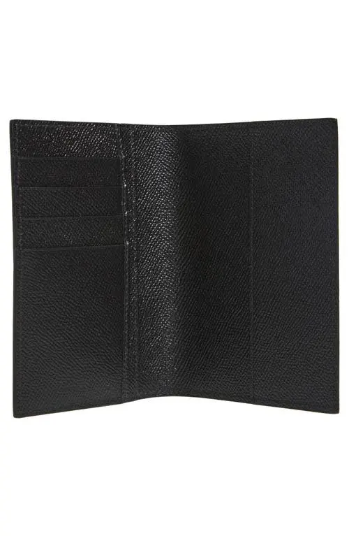 Dolce & Gabbana Logo Plaque Leather Passport Holder - Black