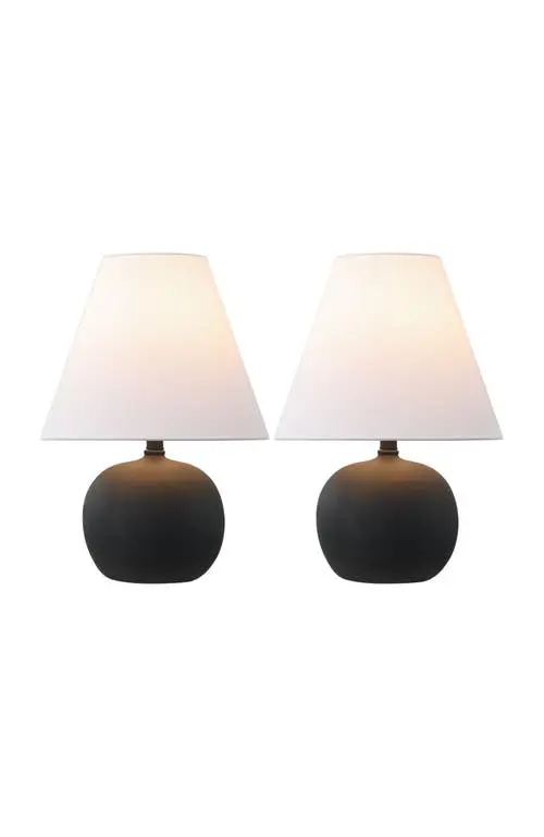 JONATHAN Y Asher 18.25" Minimalist Scandinavian Resin/iron Gourd Led Table Lamp - Matte Black