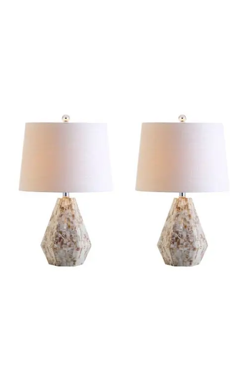 JONATHAN Y Isabella 21" Seashell Led Table Lamp - Natural/ivory