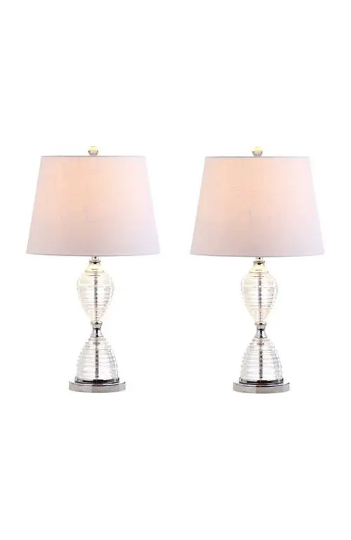 JONATHAN Y Aubrey 24" Crystal Led Table Lamp - Clear