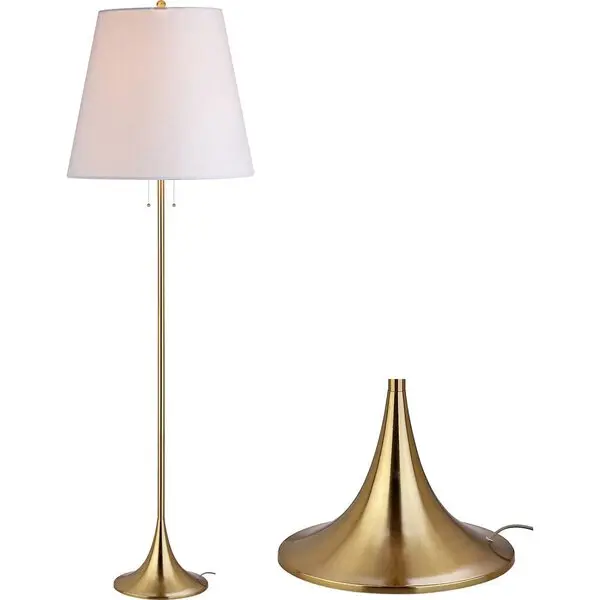 JONATHAN Y Amelia 63" Metal Led Floor Lamp - Brass Gold