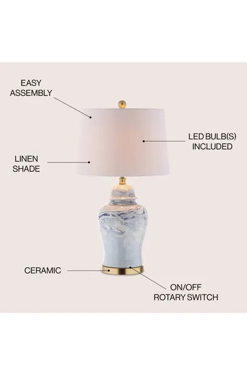 JONATHAN Y Wallace 26" Ceramic Led Table Lamp