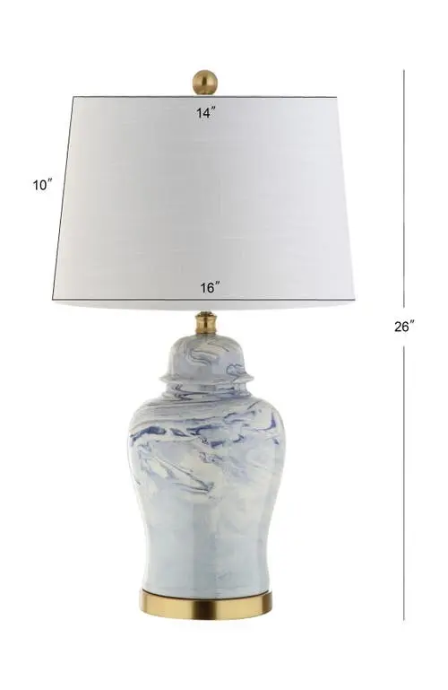 JONATHAN Y Wallace 26" Ceramic Led Table Lamp