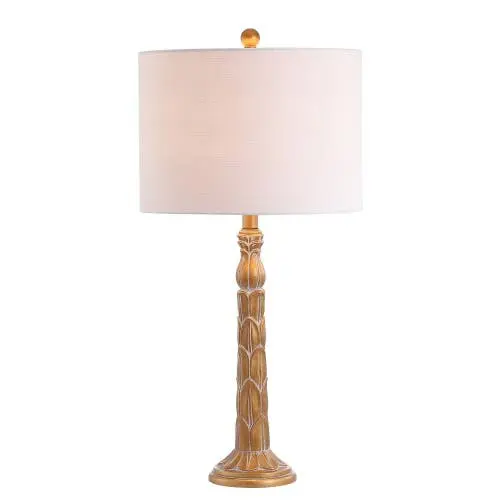 JONATHAN Y Blanche 28.7" Resin Led Table Lamp - Antique Gold