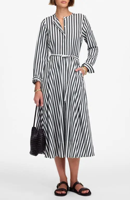Madewell Janis Stripe Shirtdress - Deep Forest | Editorialist