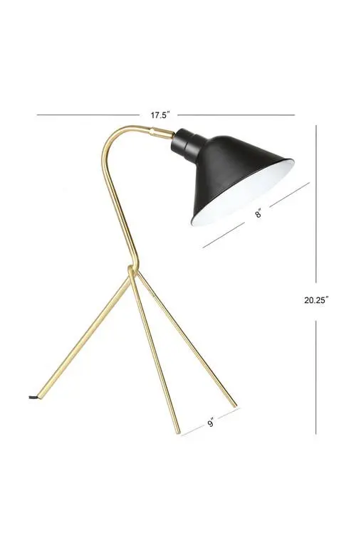 JONATHAN Y Mae 20.25" Brass Led Task Lamp