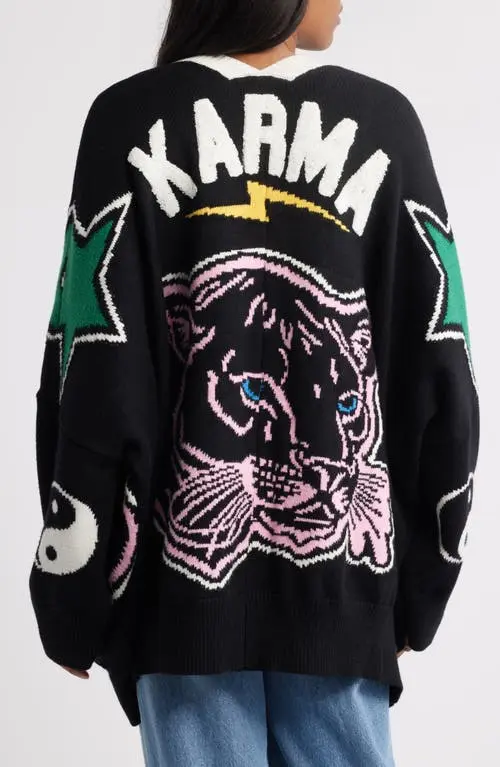 DRESSED IN LALA Karma Panther Oversize Cardigan