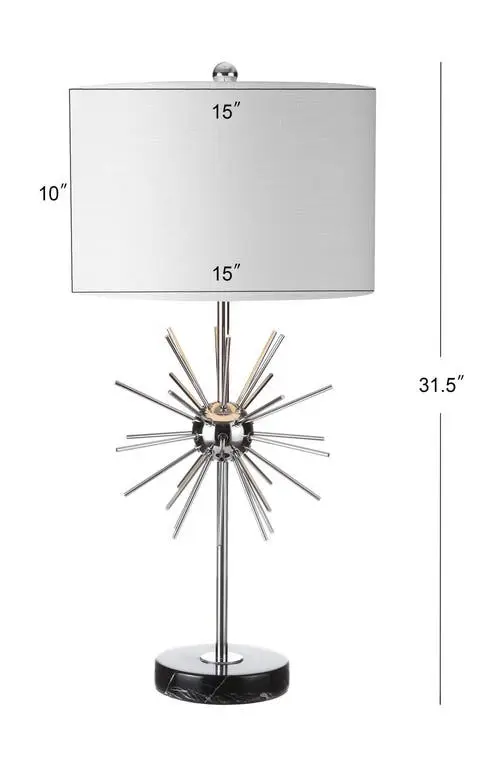 JONATHAN Y Aria 31.5" Metal/marble Led Table Lamp