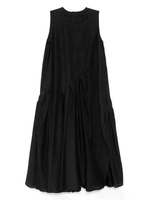 JNBY Pleated Asymmetric-hem Dress - Black