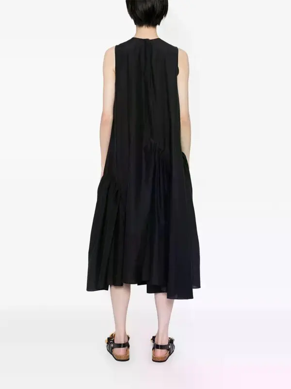 JNBY Pleated Asymmetric-hem Dress - Black