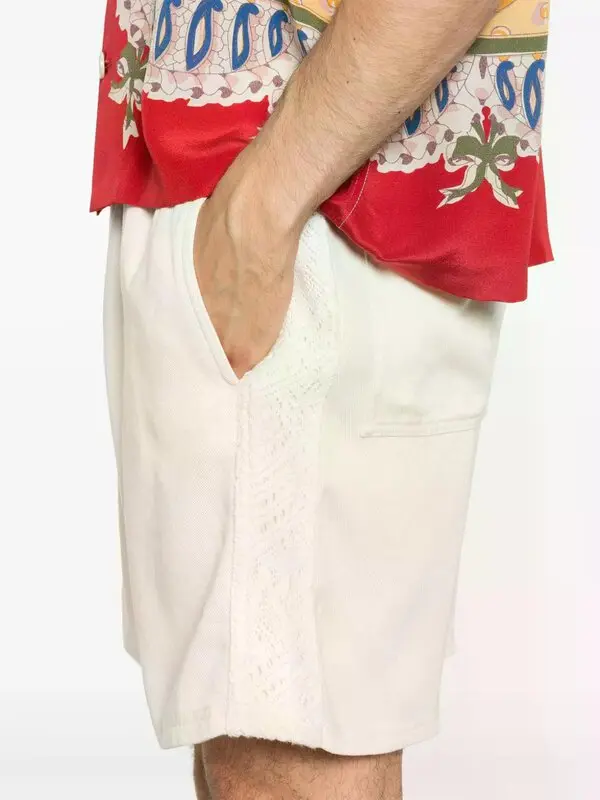 REPRESENT Knitted-panel Shorts - Neutrals