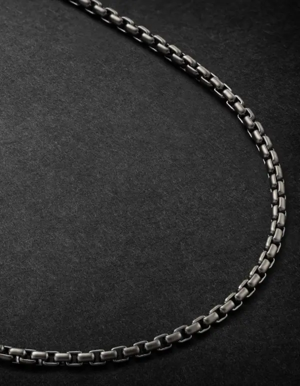 John Hardy Rhodium-plated Box Chain Necklace - Silver