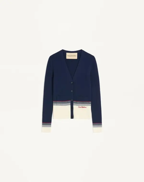 ValentinoGaravani Wool Cardigan - Navy/birch