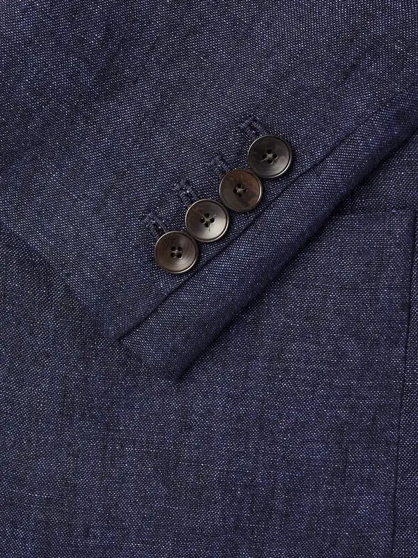 Mr P. Unstructured Linen-chambray Suit Jacket