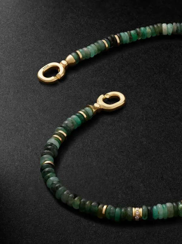 M. Cohen 18-karat Gold, Emerald, And Diamond Bracelet