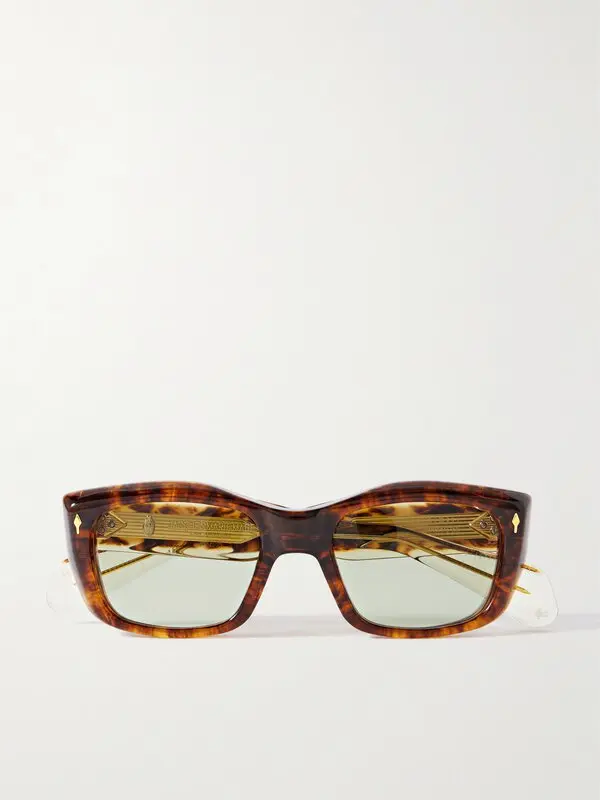 JACQUES MARIE MAGE Corniche Square-frame Sunglasses - Tortoiseshell