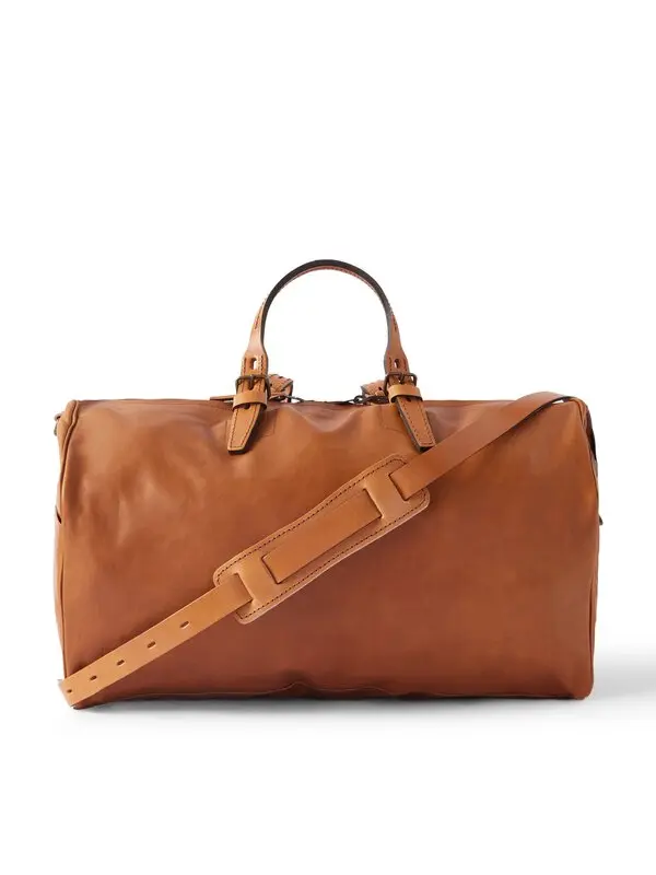 BLEU DE CHAUFFE Leather Duffle Weekend Bag