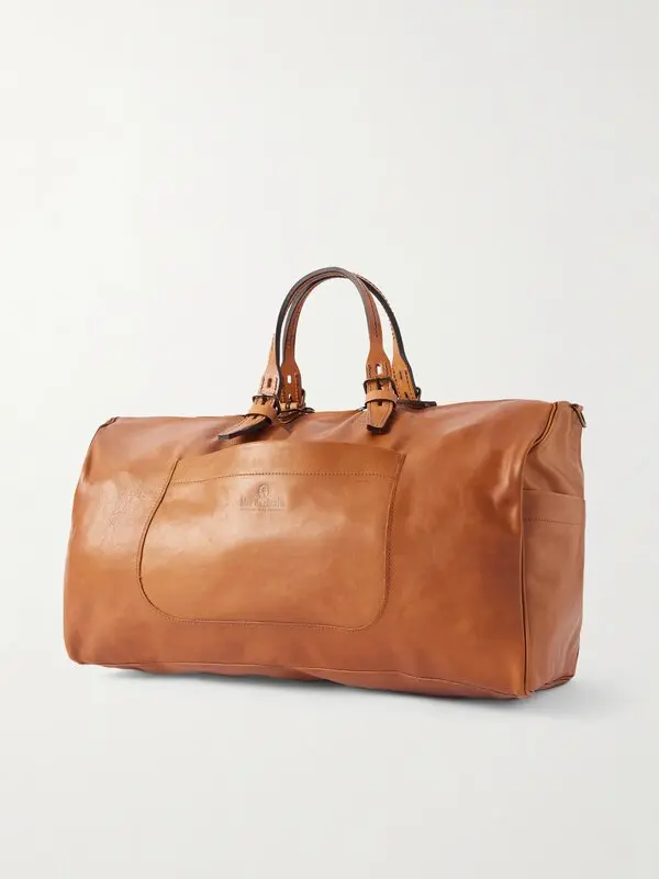 BLEU DE CHAUFFE Leather Duffle Weekend Bag