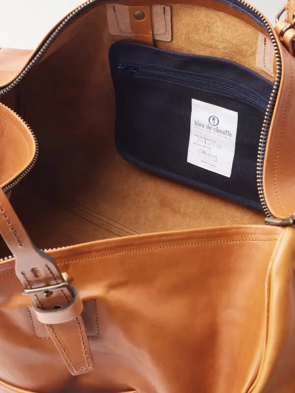 BLEU DE CHAUFFE Leather Duffle Weekend Bag