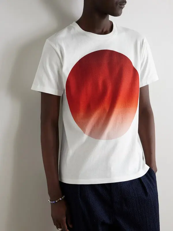 Blue Blue Japan Omaru Gradation Printed Cotton-jersey T-shirt
