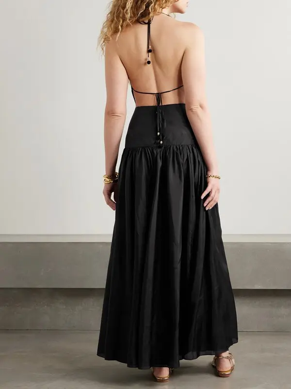 zimmermann rhiannon maxi dress Zimmermann Rhiannon Organic Silk Maxi Dress In Black - 40% Off