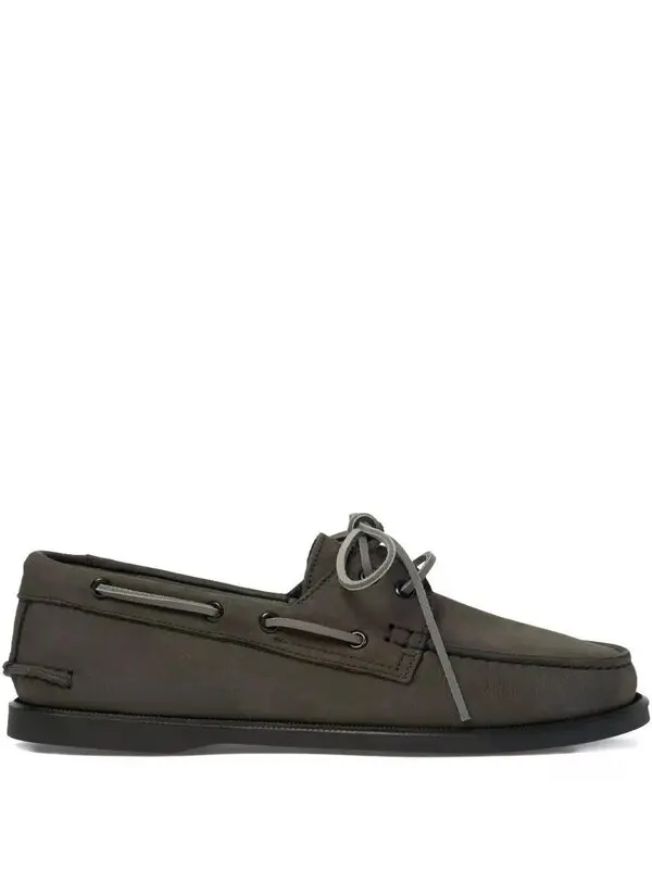 SCAROSSO Morgan Boat Shoes - Grey