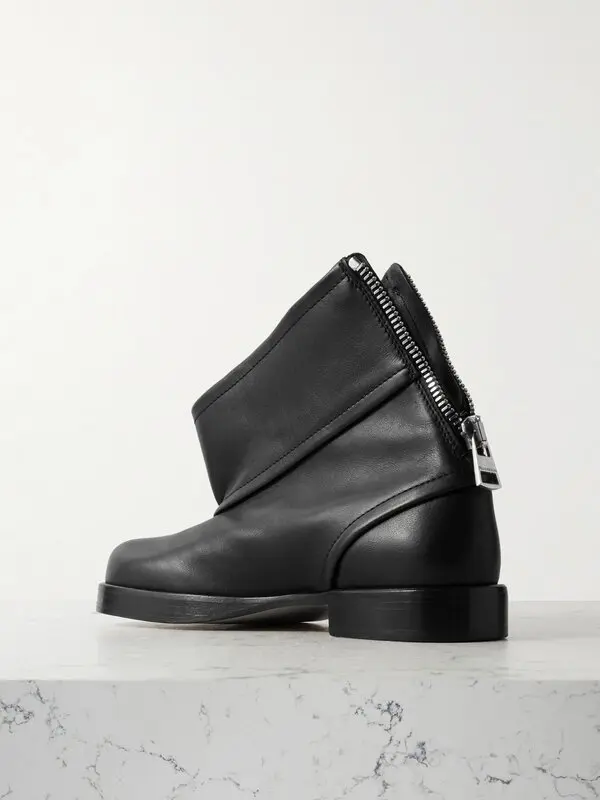 JW Anderson Zip-detailed Leather Ankle Boots