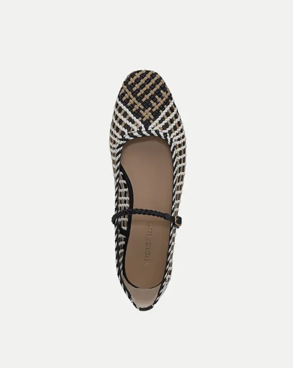 Veronica Beard Ellie Woven-leather Flat