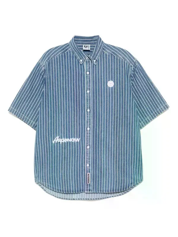 AAPE BY *A BATHING APE Striped Denim Shirt