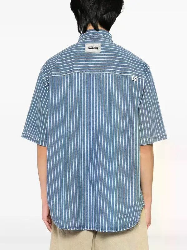 AAPE BY *A BATHING APE Striped Denim Shirt