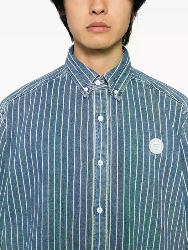 AAPE BY *A BATHING APE Striped Denim Shirt