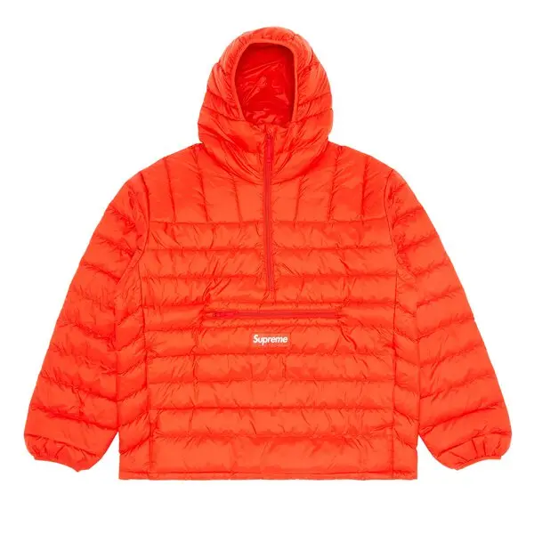 Supreme Micro Down Half Zip Hooded Pullover - Orange