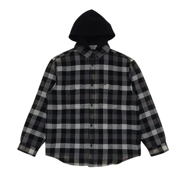 Supreme Waffle Plaid Hooded Shirt