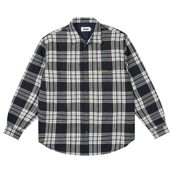 PALACE Check Insulated Shirt 'navy - Blue
