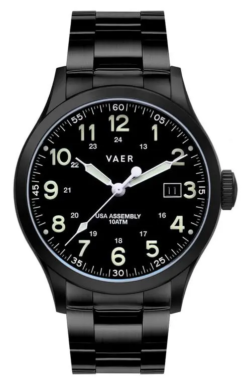 VAER C5 Tactical Field Bracelet Watch - Black