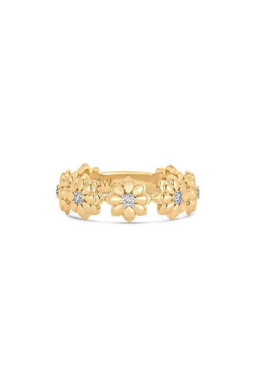 Sara Weinstock Lierre Flower Diamond Eternity Ring - Yellow Gold