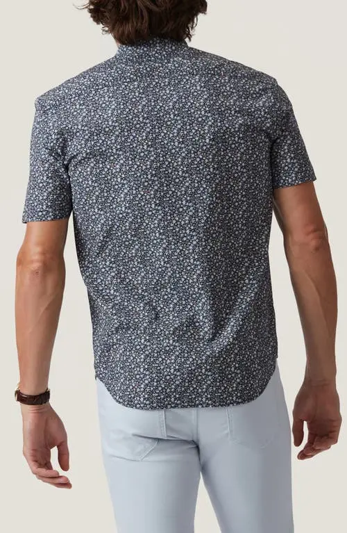 34 Heritage Field Floral Short Sleeve Button-up Shirt - Navy