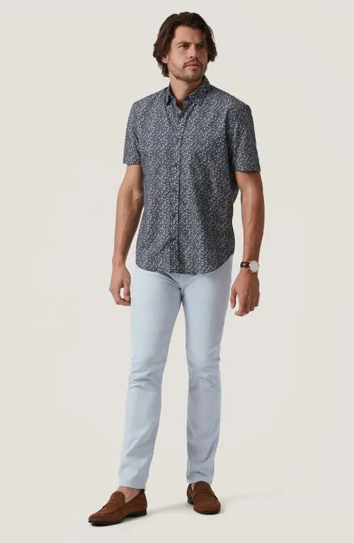 34 Heritage Field Floral Short Sleeve Button-up Shirt - Navy