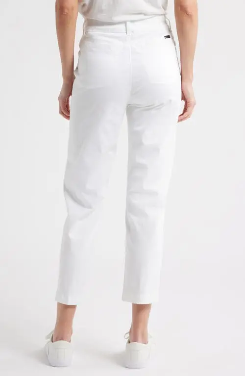 Hue Stretch Twill Utility Pants - White