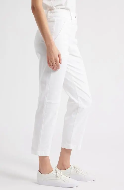 Hue Stretch Twill Utility Pants - White