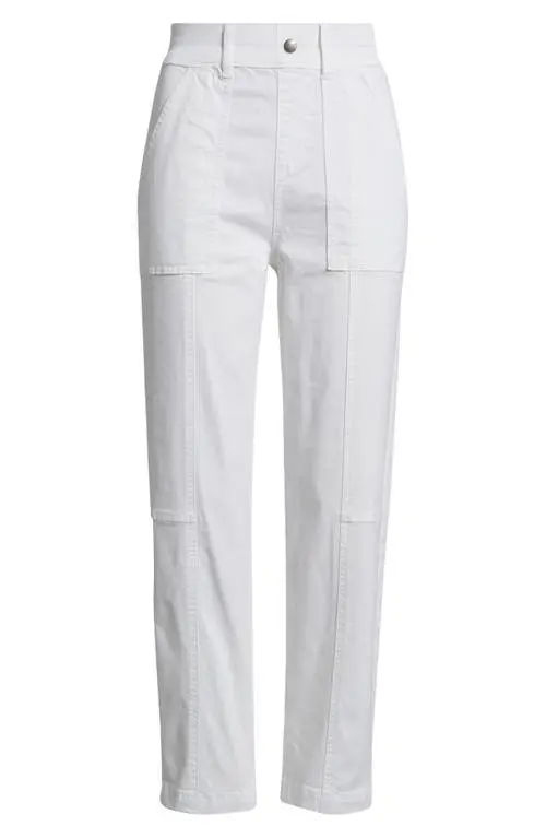 Hue Stretch Twill Utility Pants - White