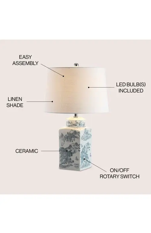 JONATHAN Y Audrey 24.5" Chinoiserie Led Table Lamp