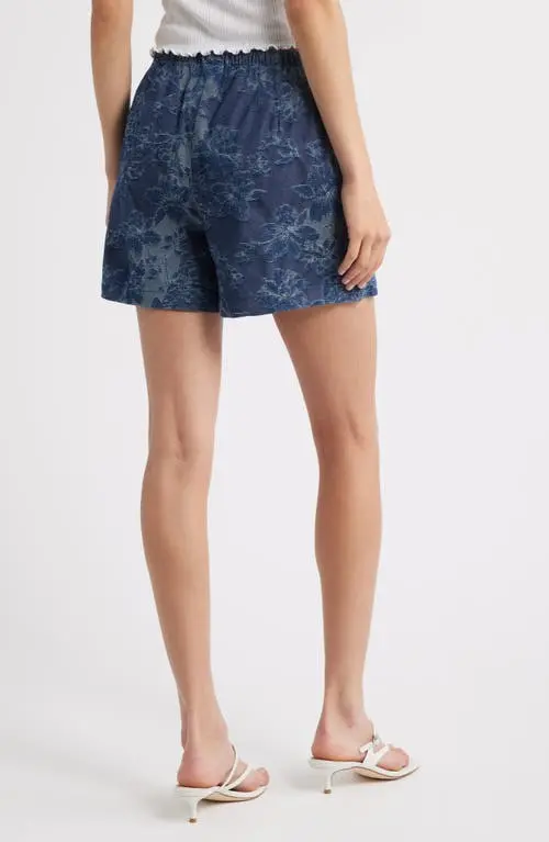 NEXT Floral Jacquard Denim Shorts